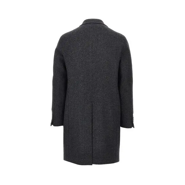 Tagliatore Prince Of Wales Wool Double-breasted Coat