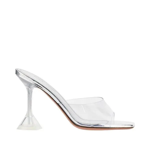 Amina Muaddi Lupita Glass Pvc Mules