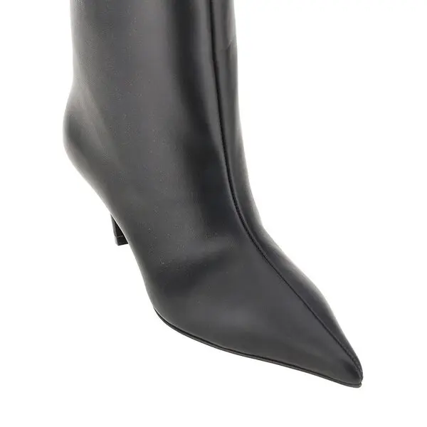 Amina Muaddi Nappa Leather 'fiona' Boots - Brown