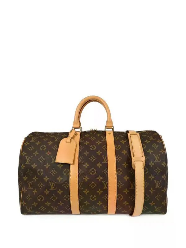 LOUIS VUITTON 45 Keepall Bandouliere Monogram Canvas Duffle Bag