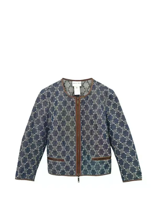 Celine Macadam Zip-up Denim Jacket