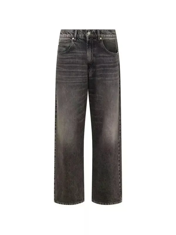 Moschino Logo-patch Faded Jeans