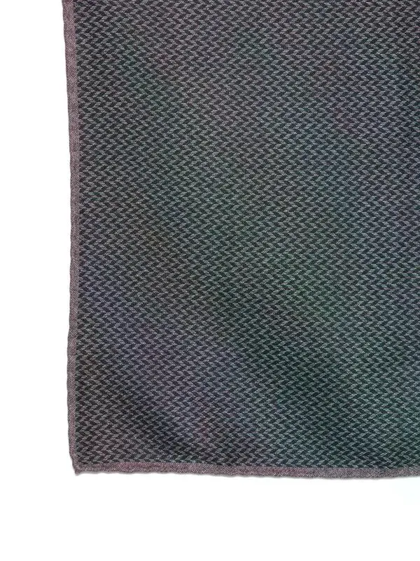 Brunello Cucinelli Herringbone Pocket Square - Blue