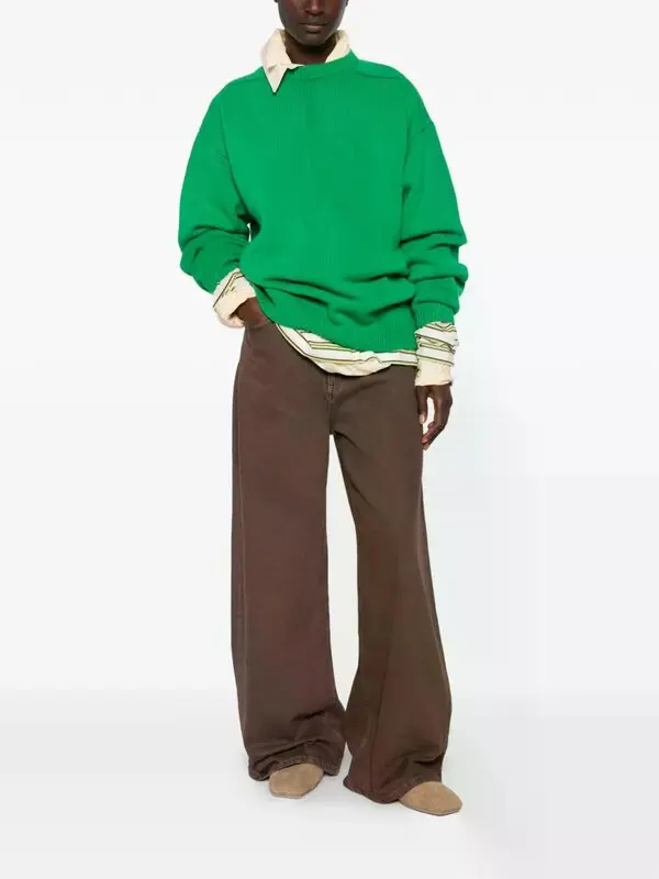 Studio Nicholson Ribbed-knit Crew-neck Sweater