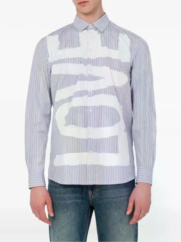 Moschino Logo-print Striped Shirt