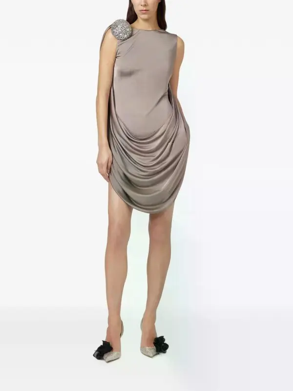 Giuseppe Di Morabito Shoulder-embellishment Asymmetric-hem Mini Dress