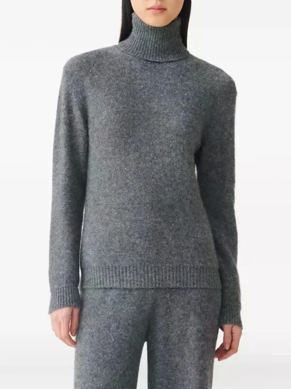 Fabiana Filippi Sequin-embellished Roll-neck Sweater