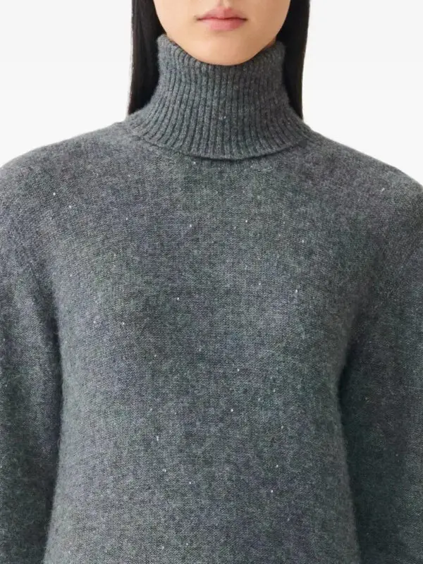 Fabiana Filippi Sequin-embellished Roll-neck Sweater
