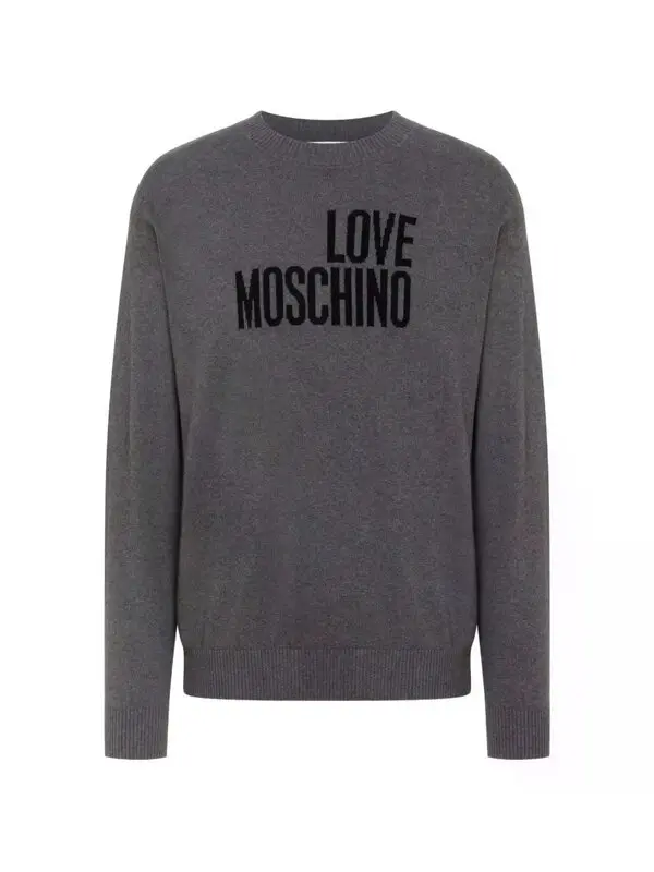 Moschino Logo-intarsia Knitted Sweater