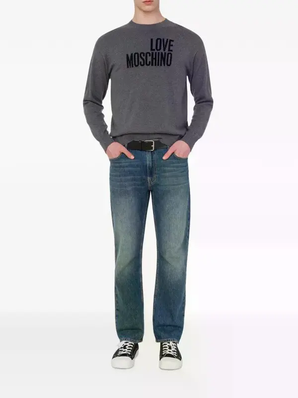 Moschino Logo-intarsia Knitted Sweater