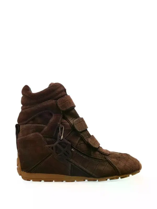 NAKED WOLFE Element Croc-effect Suede Sneakers