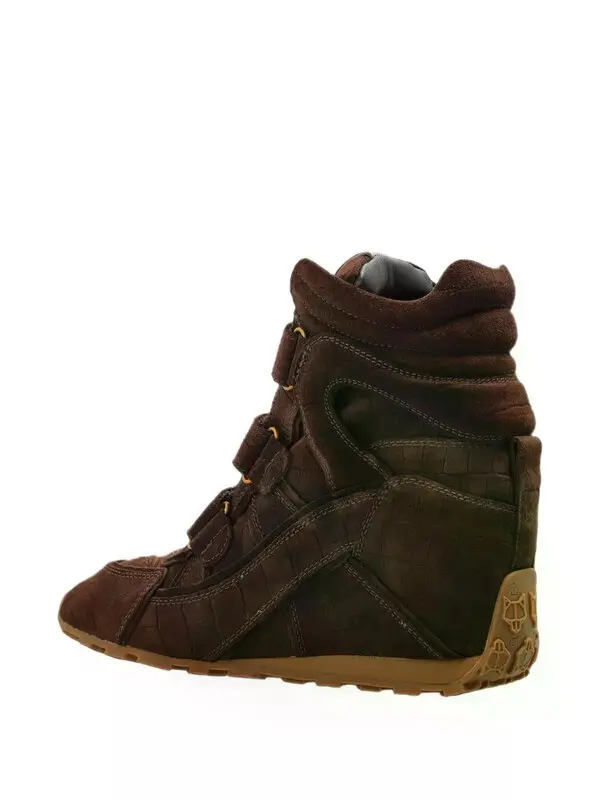 NAKED WOLFE Element Croc-effect Suede Sneakers