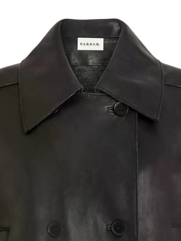 P.a.r.o.s.h Double-breasted Leather Jacket