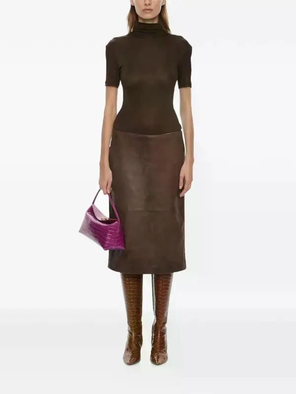 Christopher Esber Redux Leather Midi Dress - Brown
