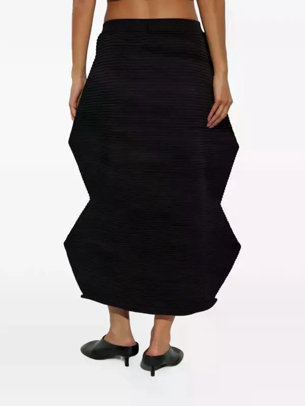 Issey Miyake Pleated Sculptural Maxi Skirt