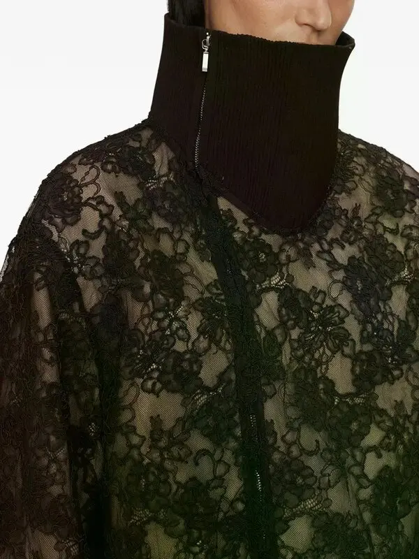 Christopher Esber Mahara Lace High-neck Bomber Jacket
