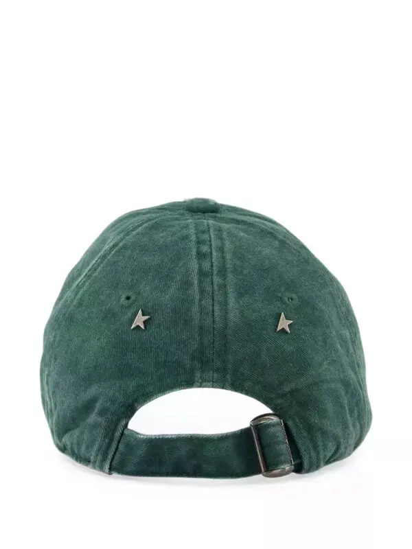 GOLDEN GOOSE Pine- Baseball Cap With Golden Logo Embroidered