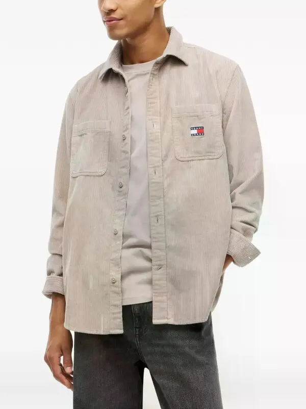 Tommy Hilfiger Logo-patch Corduroy Shirt