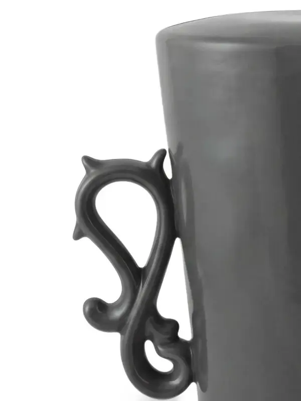 REBIRTH CERAMICS Scroll-handle Conical Vase - Grey
