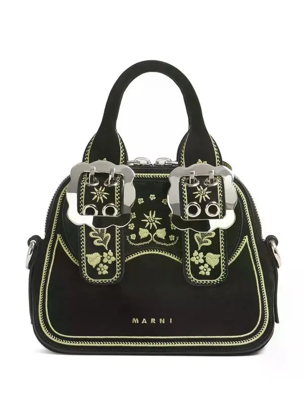 Marni Suede Belte Bag With Embroidery