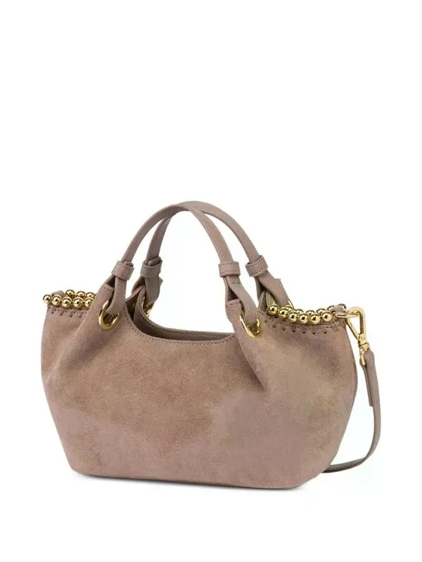 Moschino Bead-embellished Faux-suede Shoulder Bag