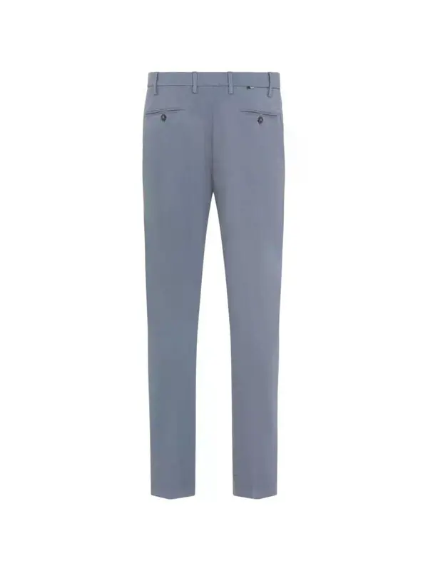 Canali Straight-leg Cotton Chino Trousers - Blue