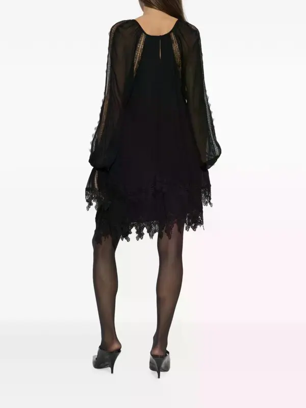 Blumarine Lace-trimmed Layered Mini Dress