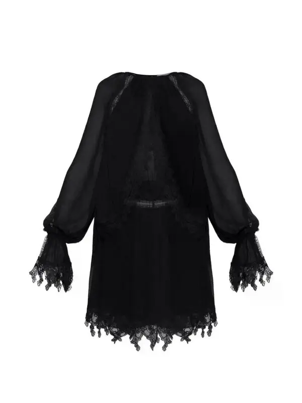 Blumarine Lace-trimmed Layered Mini Dress