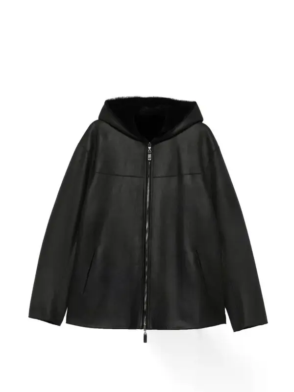 Emporio Armani Hooded Shearling Jacket