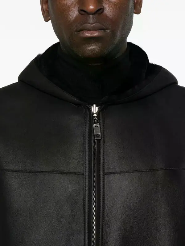 Emporio Armani Hooded Shearling Jacket