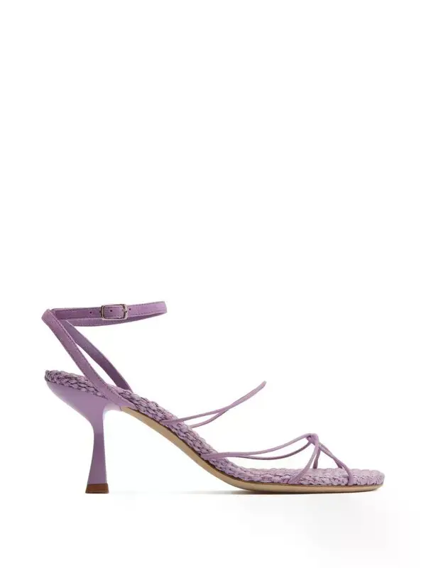 Christopher Esber Blaze Raffia-suede Sandals - Purple