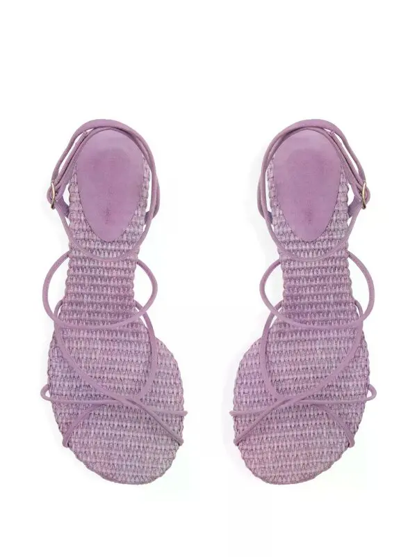 Christopher Esber Blaze Raffia-suede Sandals - Purple