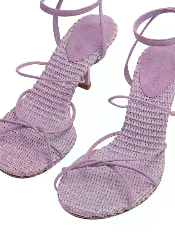 Christopher Esber Blaze Raffia-suede Sandals - Purple