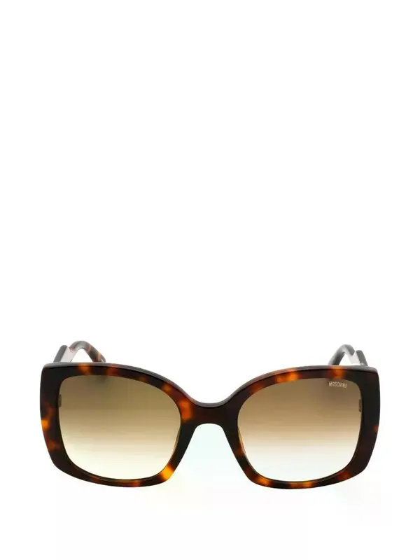 Moschino Tortoiseshell-effect Square-frame Sunglasses - Brown
