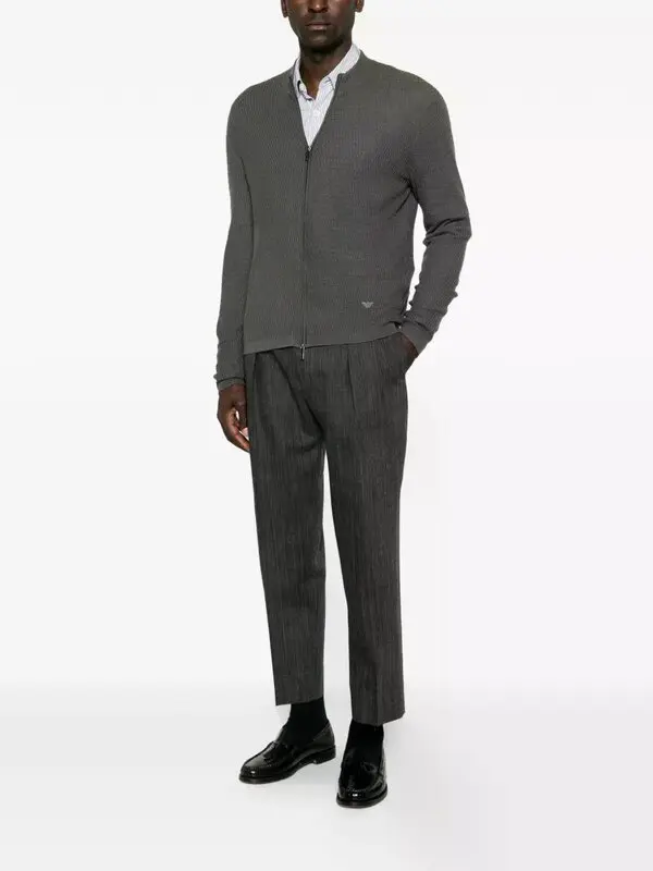BRIGLIA 1949 Herringbone Pleated Trousers