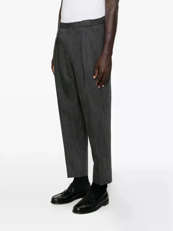 BRIGLIA 1949 Herringbone Pleated Trousers
