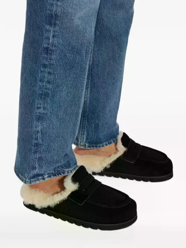 NAKED WOLFE Corded Shearling-lined Loafer