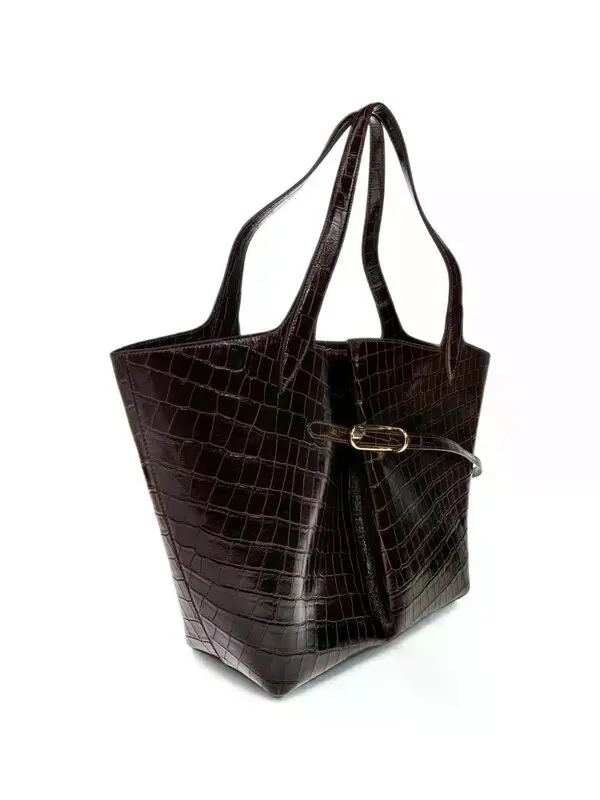 LIFFNER Croc-effect Leather Tote Bag