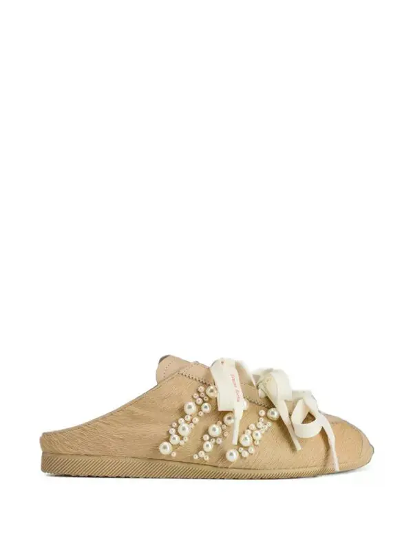 Adidas X Simone Rocha Japan Slip-on Pearl-embellished Sneakers