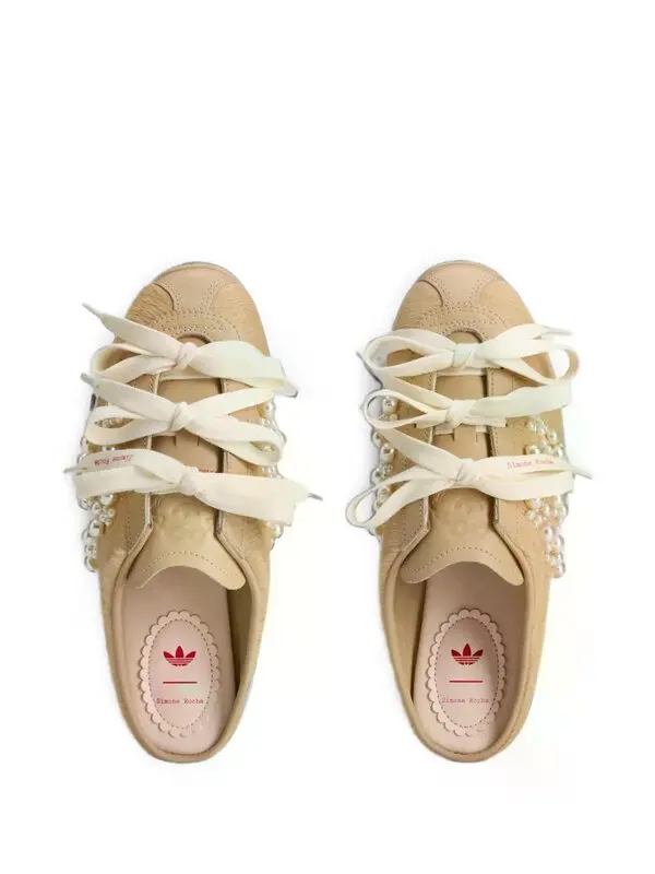 Adidas X Simone Rocha Japan Slip-on Pearl-embellished Sneakers