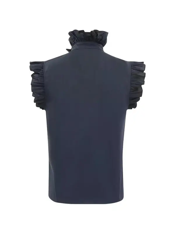 CHRISTY LYNN Marfa Ruffled Sleeveless Top - Blue
