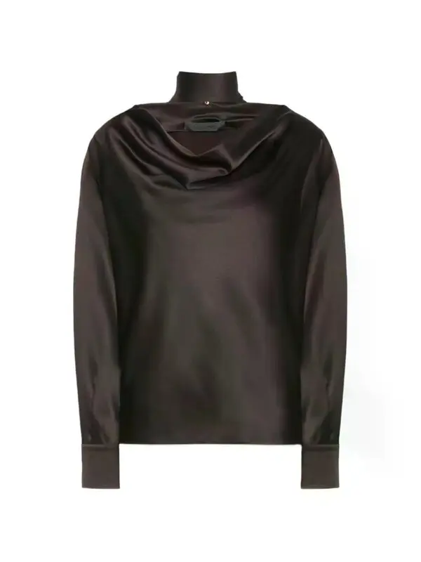 Max Mara Cowl-neck Silk Shirt