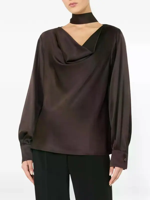 Max Mara Cowl-neck Silk Shirt