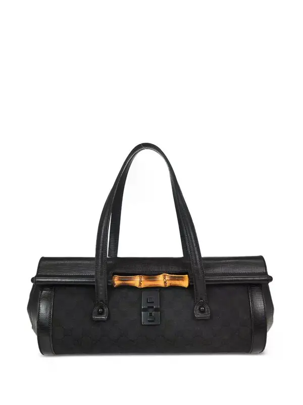 Gucci Bamboo Gg Shoulder Bag - Black