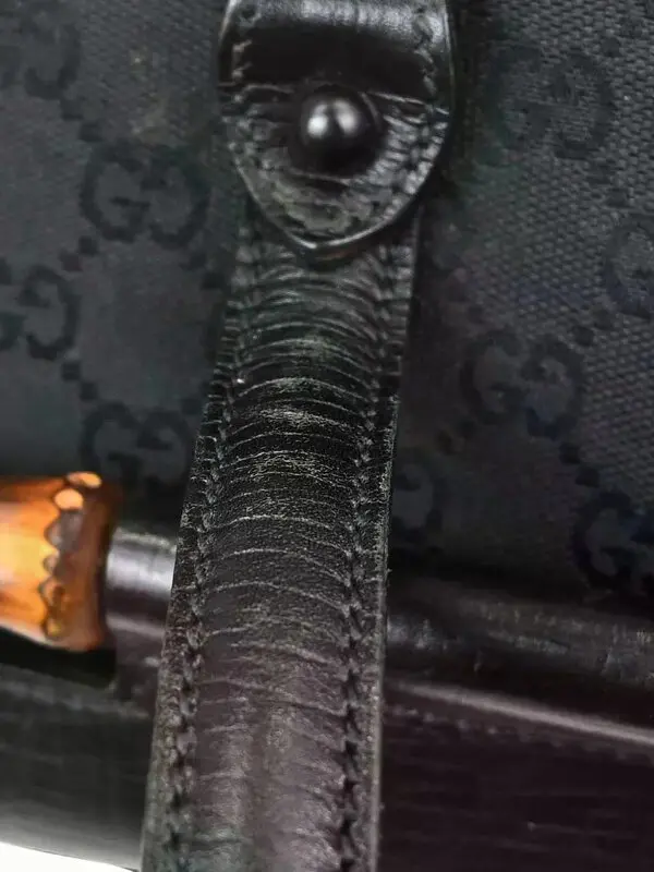 Gucci Bamboo Gg Shoulder Bag - Black