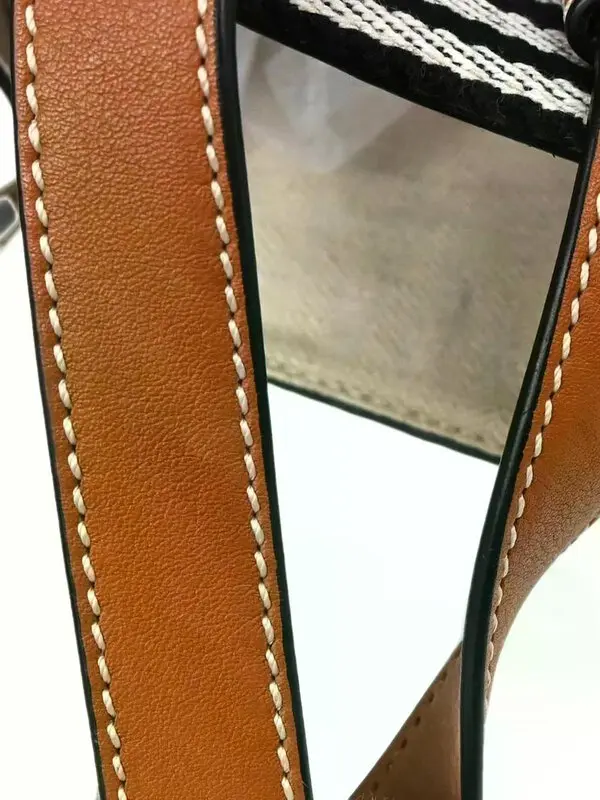 Loewe Hammock Striped Fringe Tote Bag