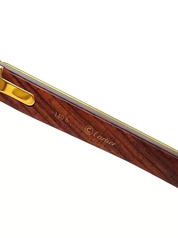 Cartier Oval-frame Sunglasses - Brown