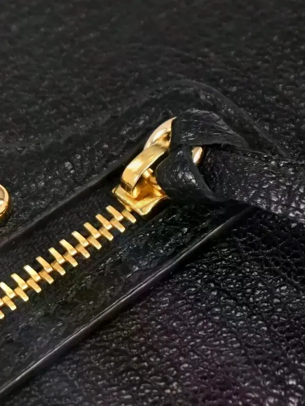 Balenciaga Metallic Edge Leather Chain Wallet