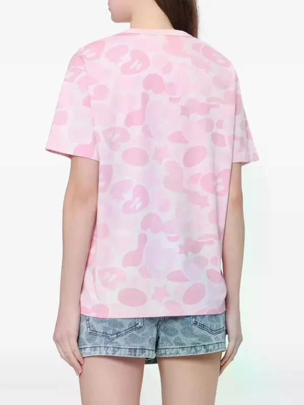 AAPE BY *A BATHING APE Camouflage-print Heart-patch T-shirt
