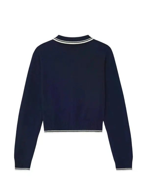 CHOCOOLATE Logo-embroidered Tipped Cardigan